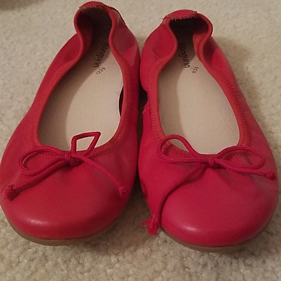 Kangurin | Shoes | Red Leather Girls Ballerina Shoes Made In Spain ...